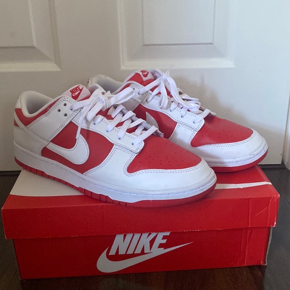 Nike | Shoes | Nike Dunk Low Championship Red 22 | Poshmark